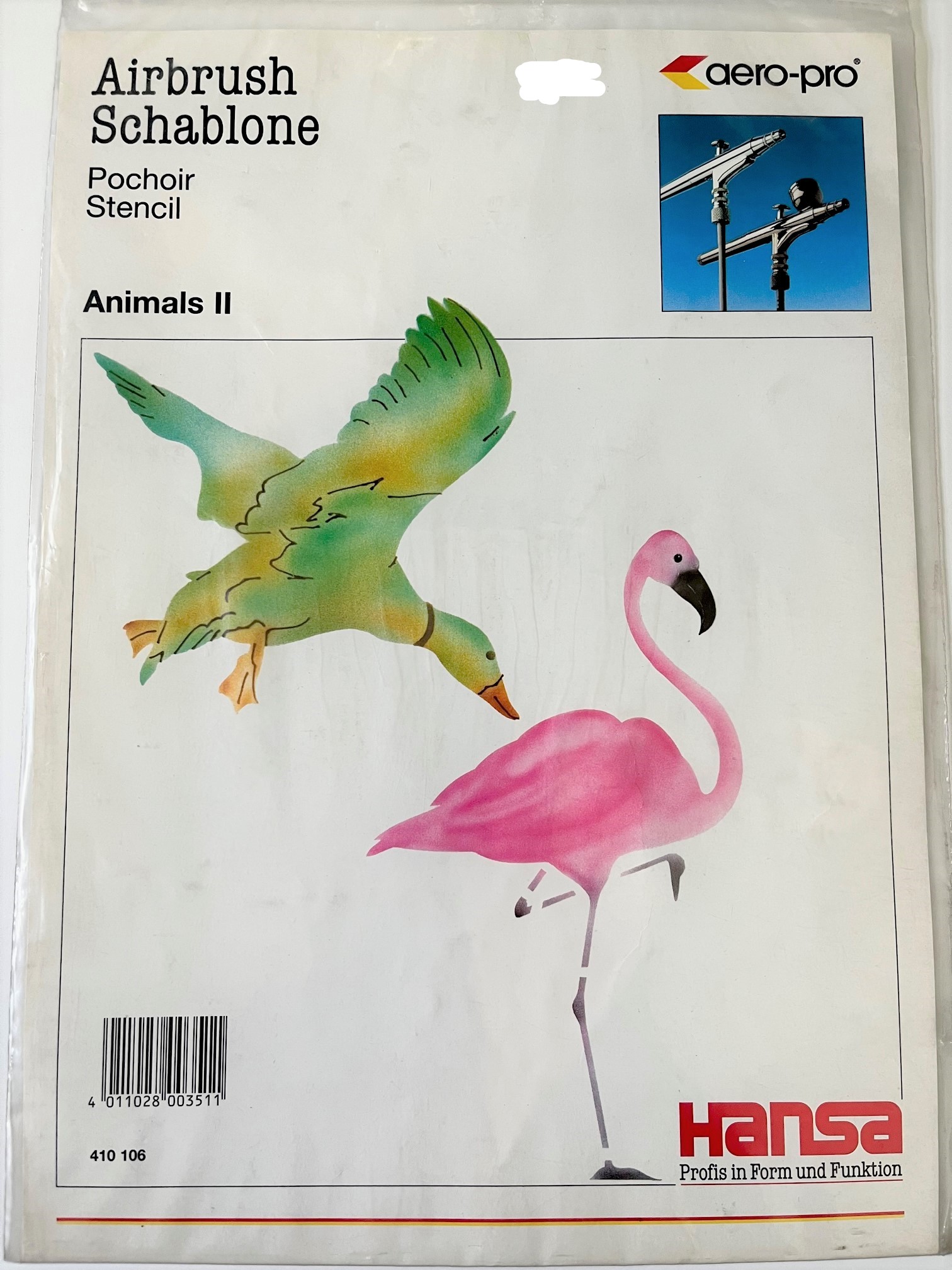 crazy airbrush | Hansa Aero- Pro Airbrush- Schablone "Animals II"