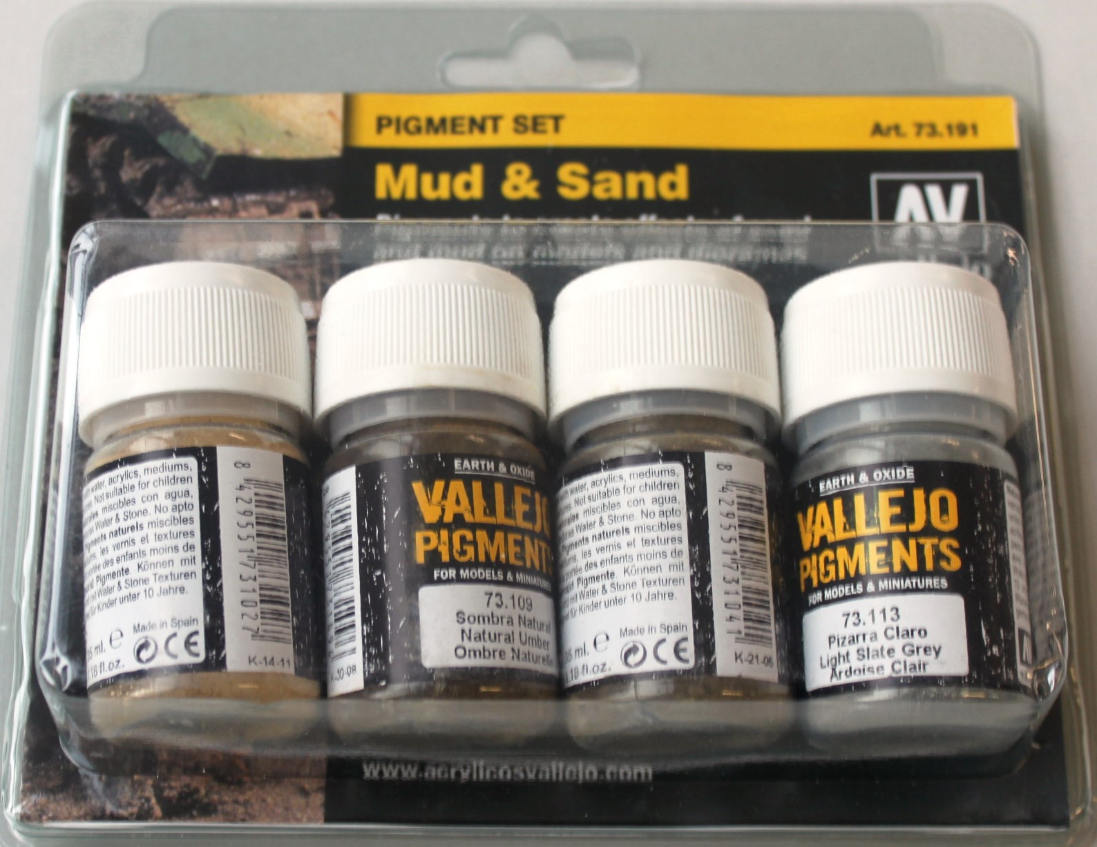crazy airbrush - Vallejo Mud + Sand Set 4 x 35 ml (g.p. 1L= 121,43€) 73.191
